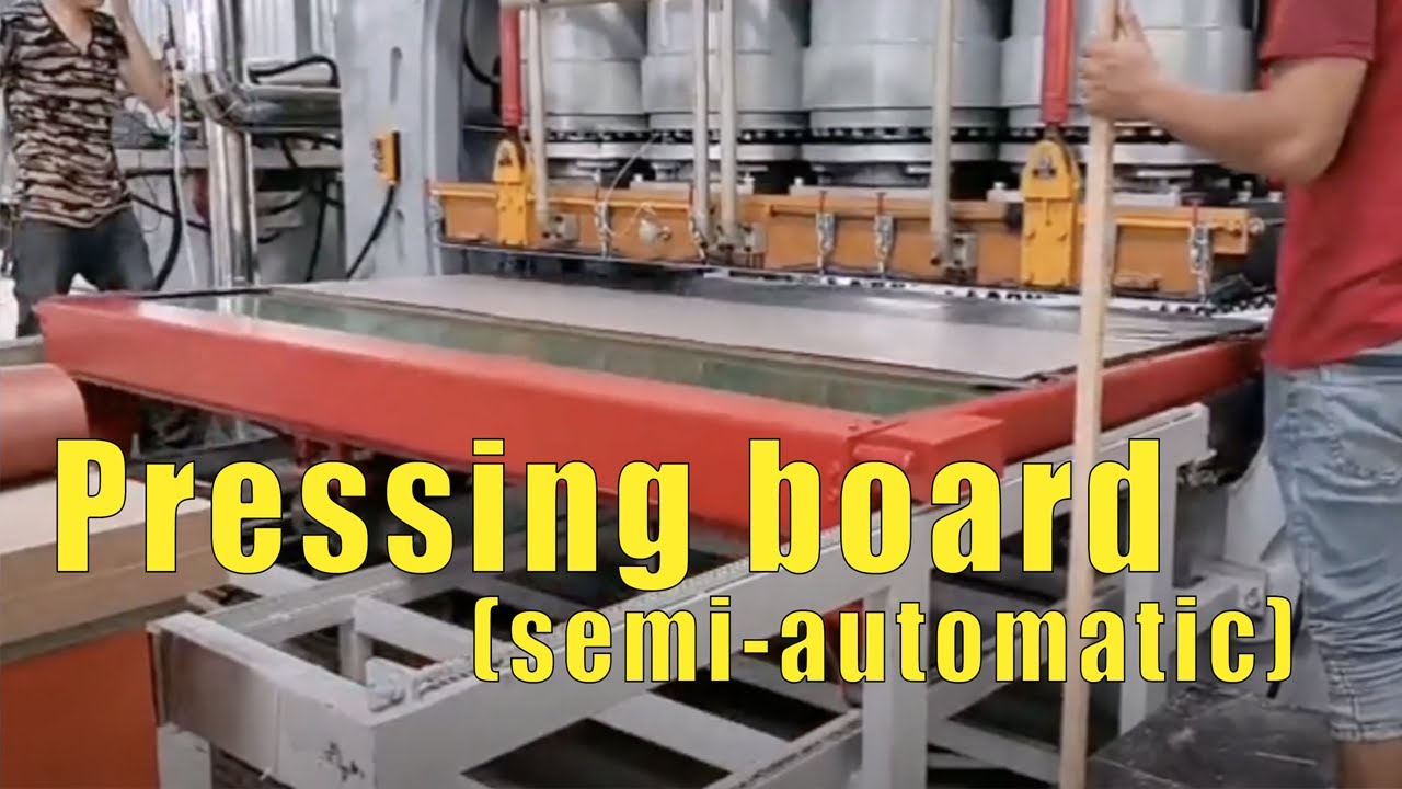 Pressing board (semi-automatic)| short cycle press machine - YouTube