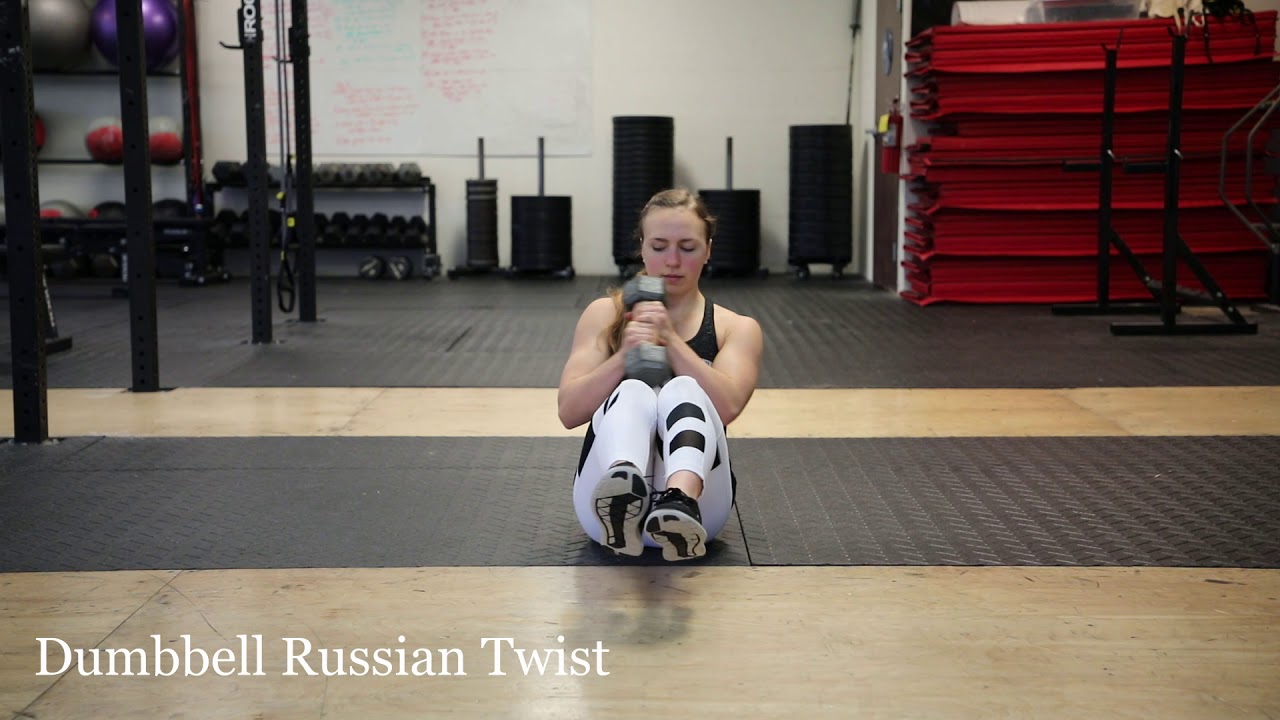 Dumbbell Russian Twist Davis Strength - YouTube
