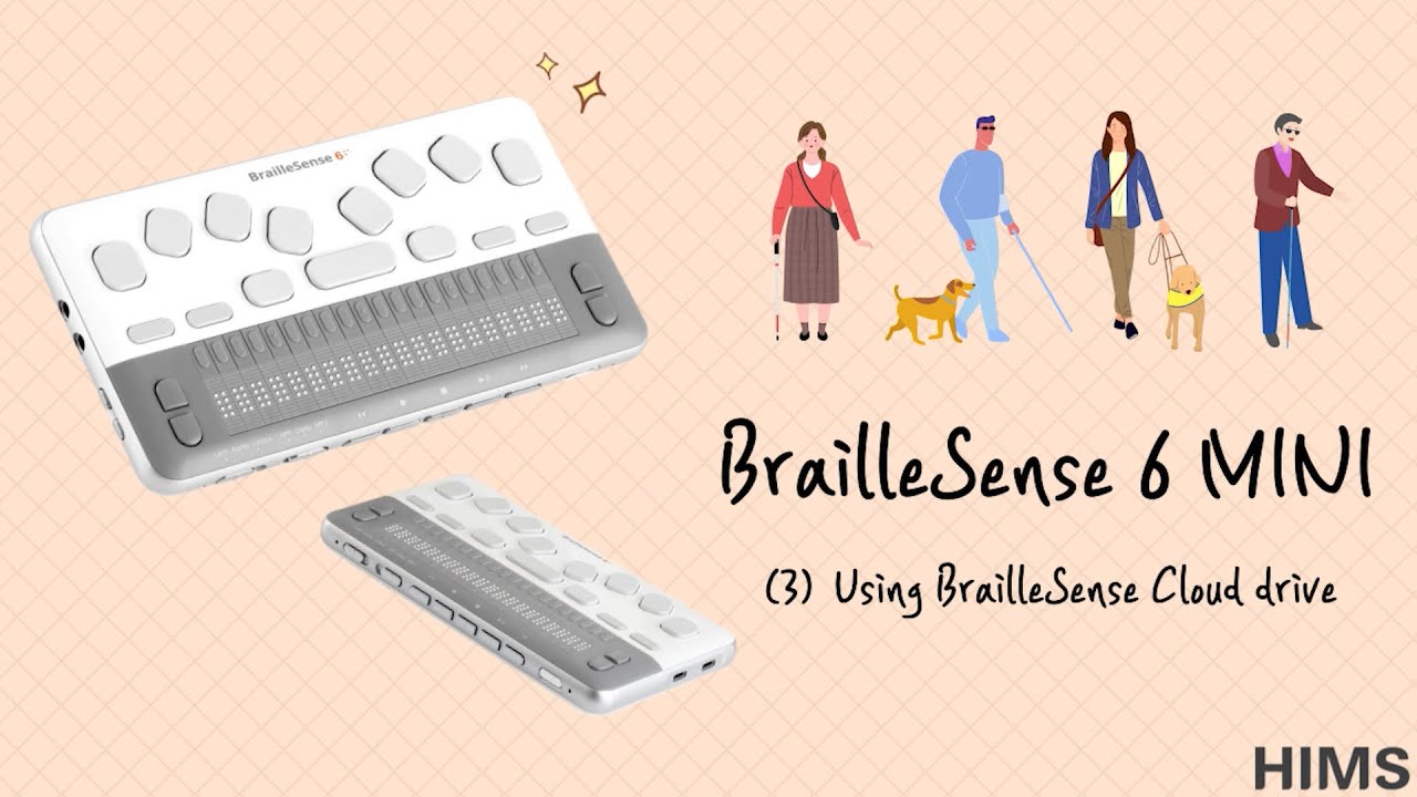 BrailleSense 6 MINI Using BrailleSense Cloud drive - YouTube