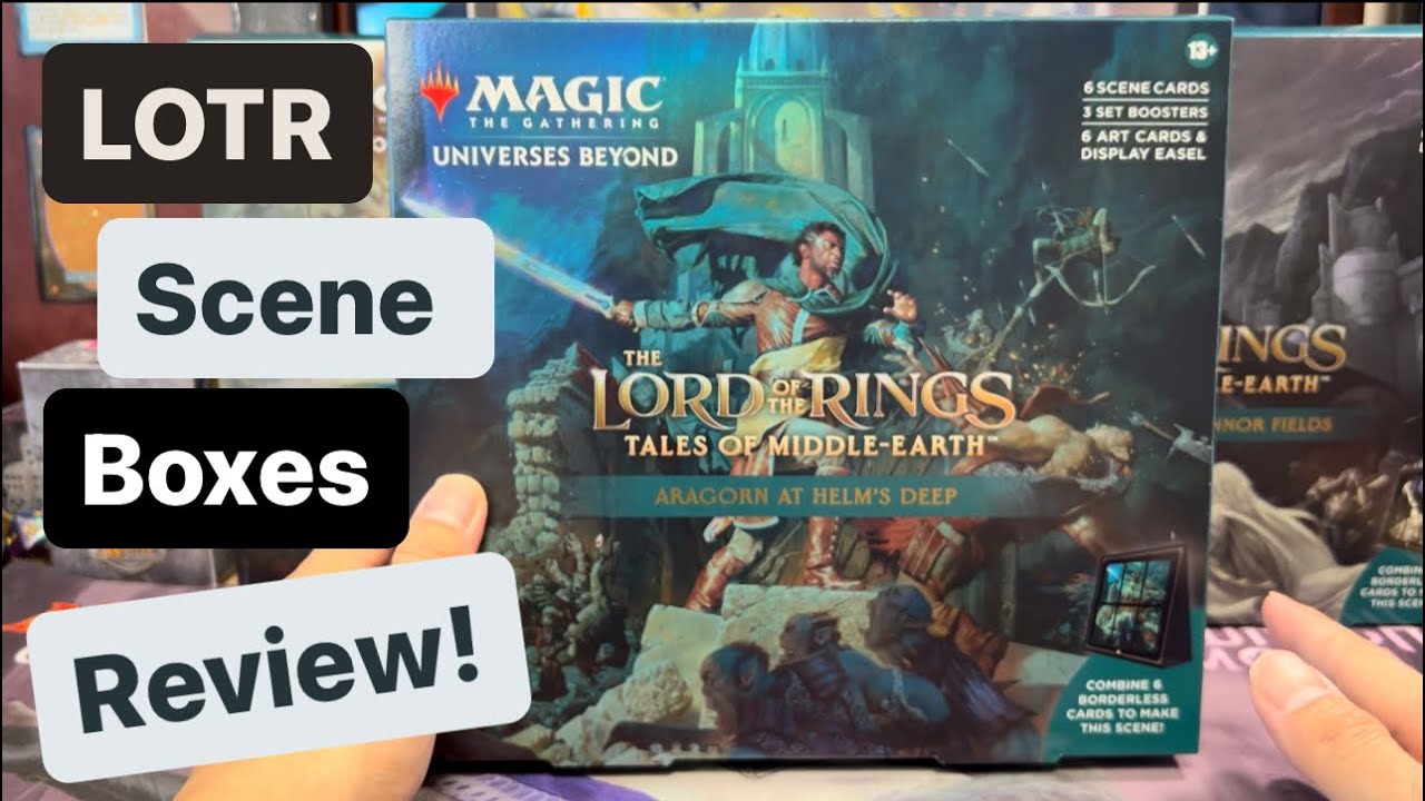 Magic the Gathering, Lord of the Ring scene boxes opening and review ...