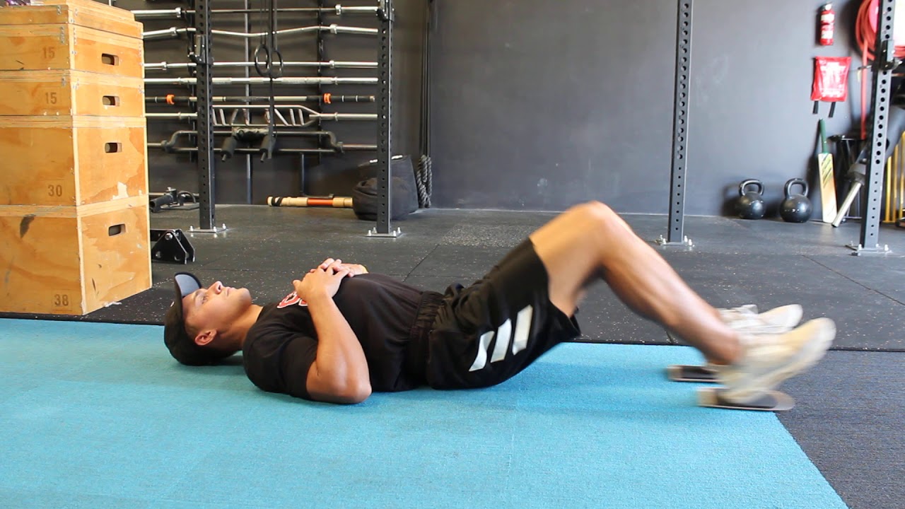 Hamstring Slides Eccentric - YouTube
