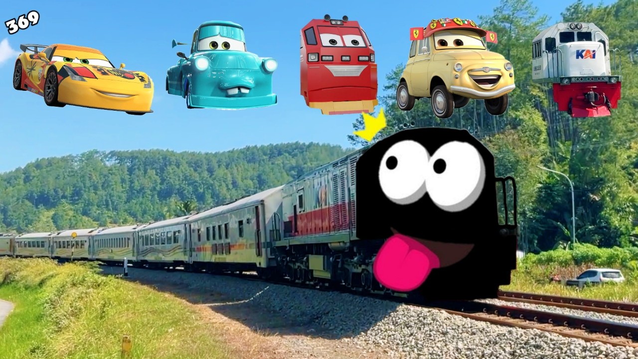 Mari Bermain Tebak Gambar Kereta Api Lucu CC203,Lightning Mcqueen, Diro ...