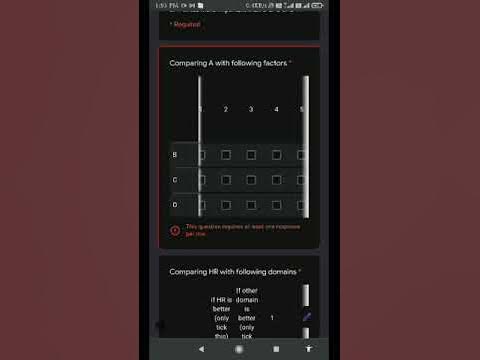 How to fill AHP questionnaire: AHP data collection through Google Forms ...