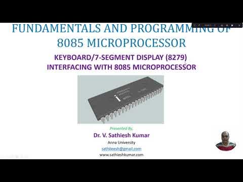 Keyboard or 7 Segment Display Interfacing with 8085 microprocessor using 8279 IC - YouTube