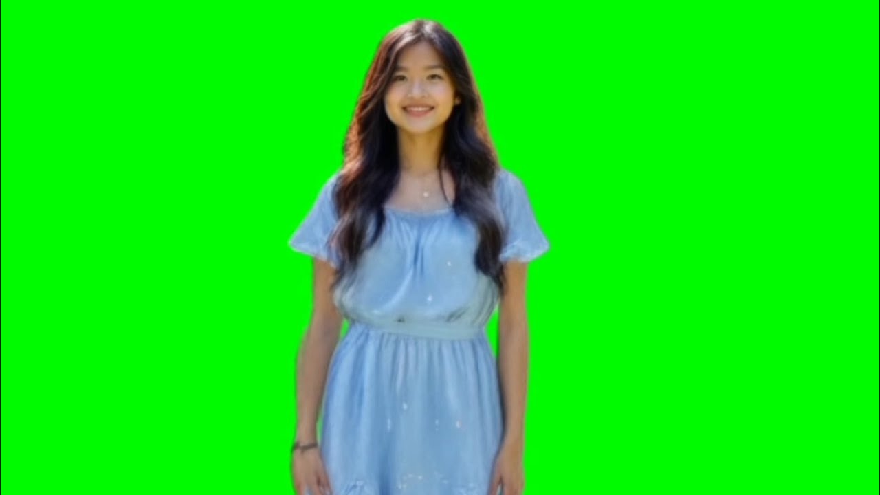 Cute girl smiling green screen video | standing girl green screen video ...