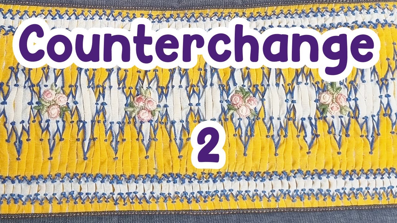 Líneas y grecas pt 2 - Bordado Smock Counterchange - YouTube