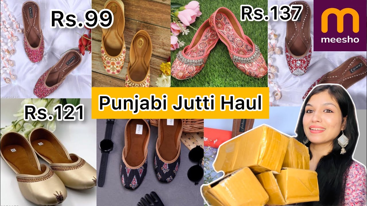 Meesho 💕Punjabi jutti Haul | Try on | Meesho Haul | Starting at ₹99 ...