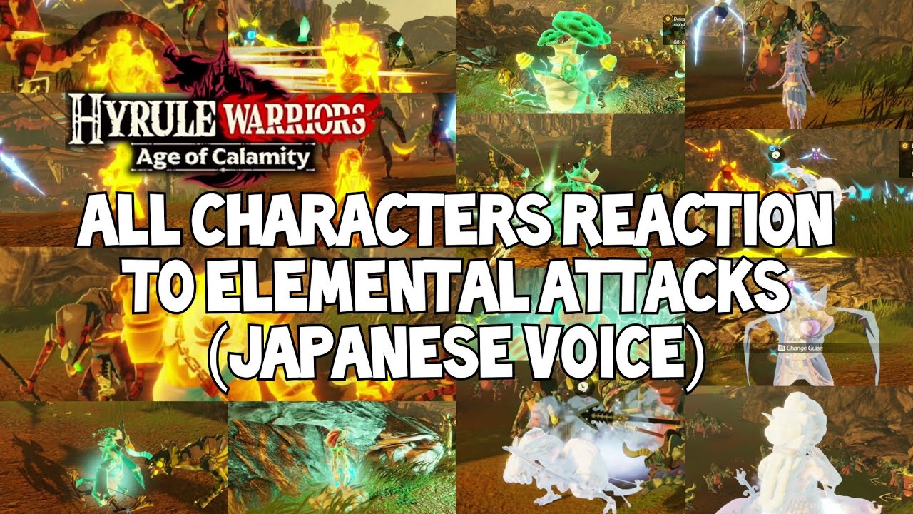All Characters reaction to Elemental Attack (Japanese Voice) Hyrule ...