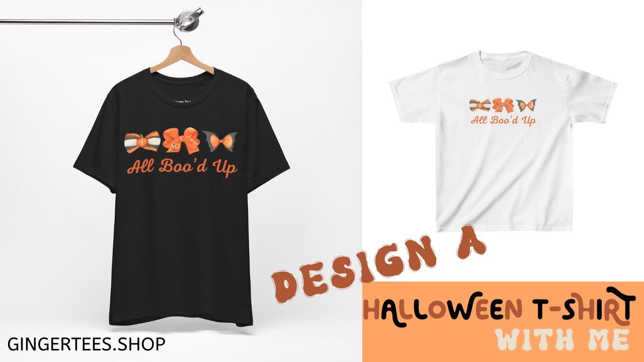 Designing a Halloween Shirt for My Seasonal Collection | Ginger Tees Shop - YouTube