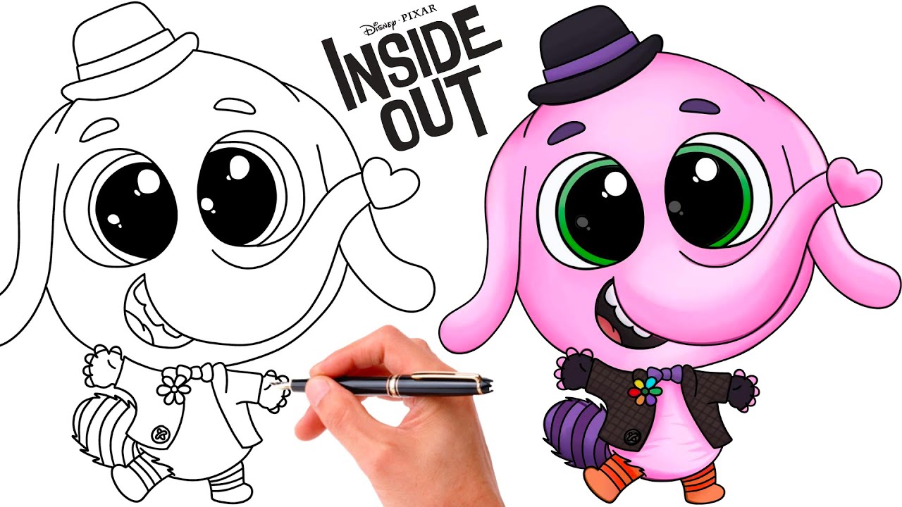 How To Draw BING BONG From INSIDE OUT | Easy Disney Drawing - YouTube