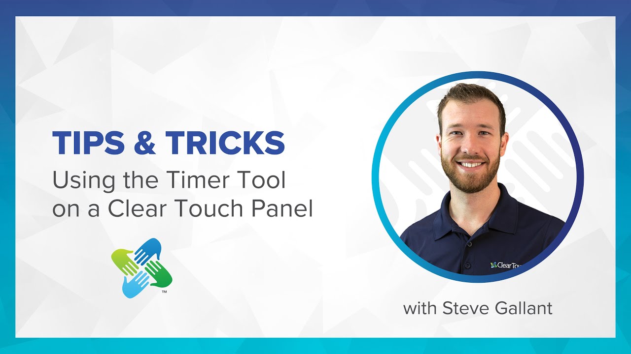 How to Use the Timer Tool on a Clear Touch Panel - YouTube