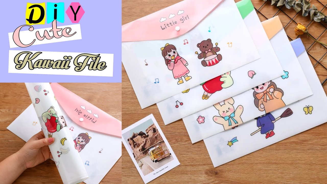DIY Cute Kawaii Paper File / How to make easy paper file / handmade ...