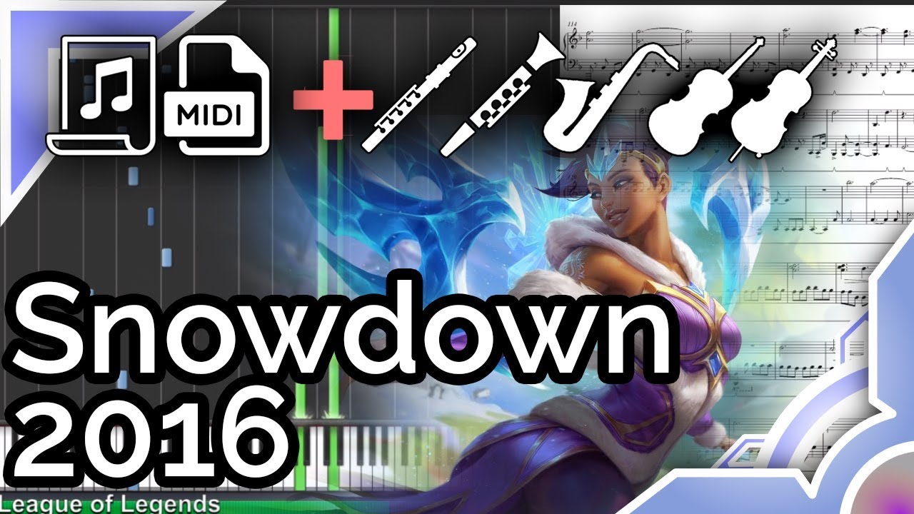 Snowdown 2016 login theme - League of Legends (Synthesia Piano Tutorial) - YouTube