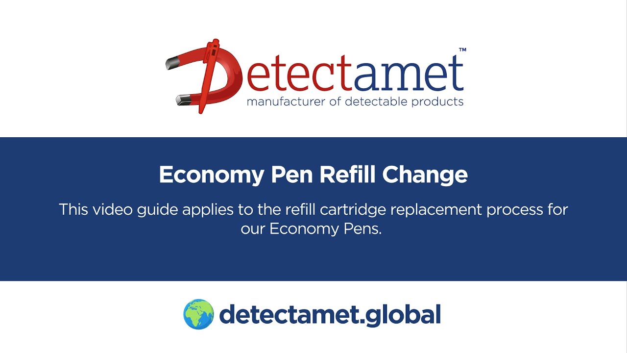 Detectamet Economy Retractable Pen Refill - YouTube