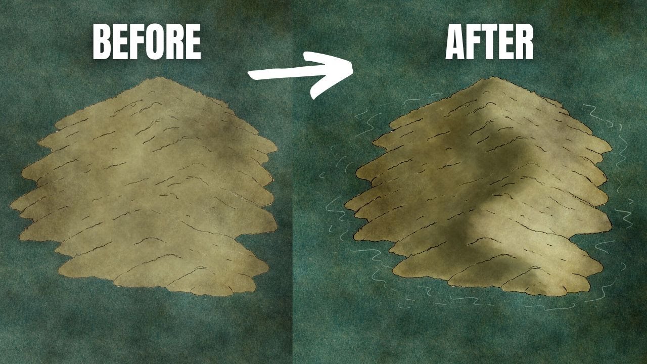 Create Depth on your Fantasy Map - Procreate Fantasy Map Tutorial | Cartography - YouTube