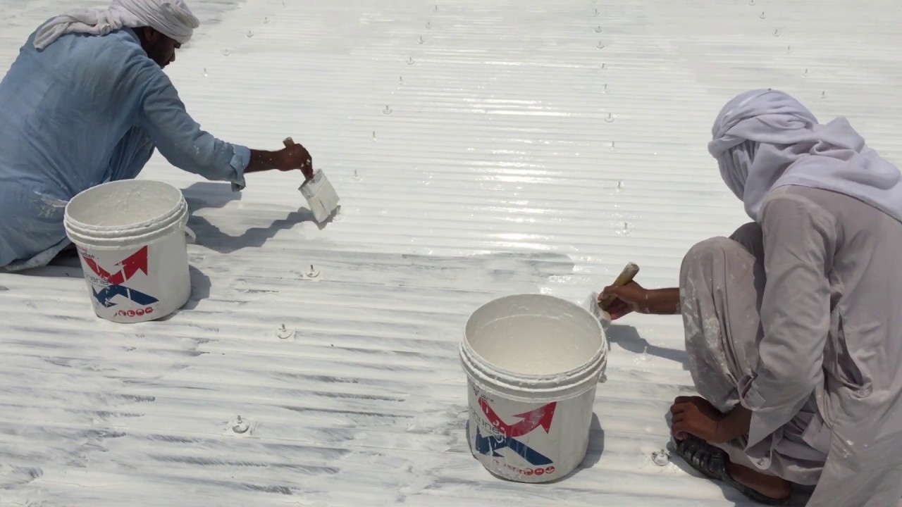 Solar coating for Steel Roof "isothane" - YouTube