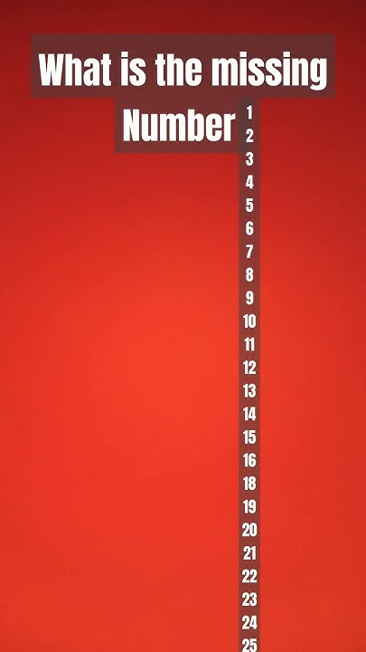 find the missing Number - YouTube