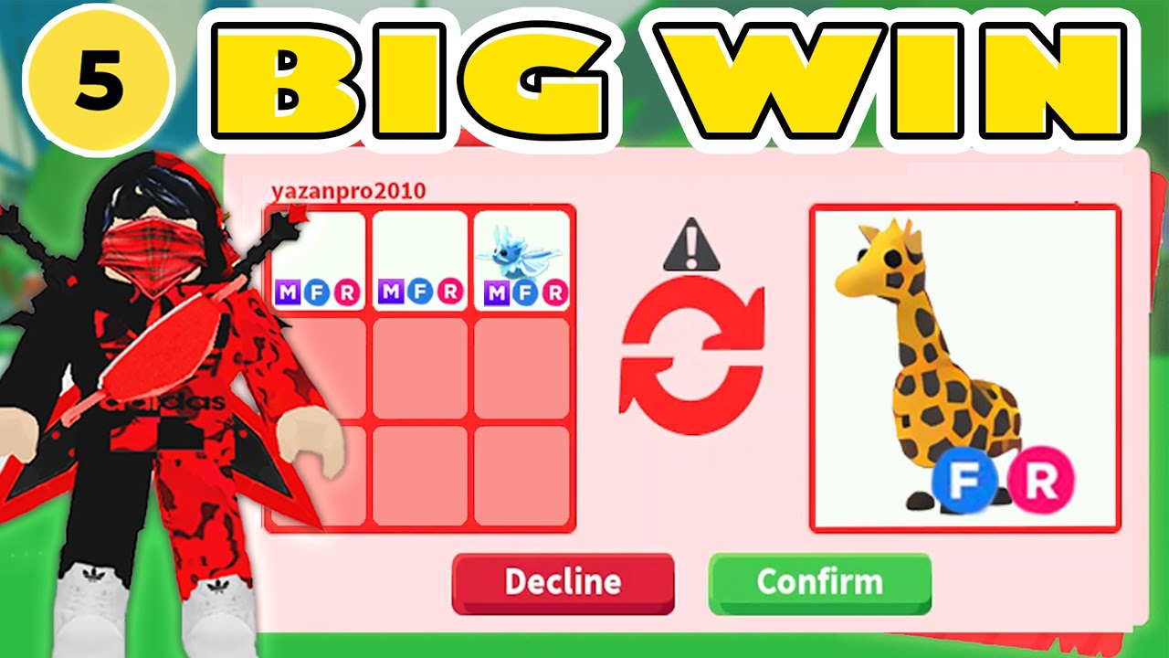 BIG WINS 🔥 I TRADED MEGA ICE MOTH AND 2 MEGAS FOR GIRAFFE - YouTube