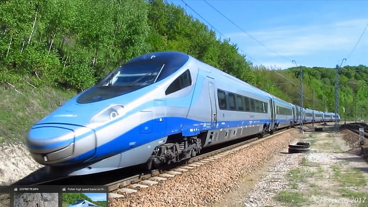 Pendolino w okolicach Miechowa / Polish high speed trains on the ...