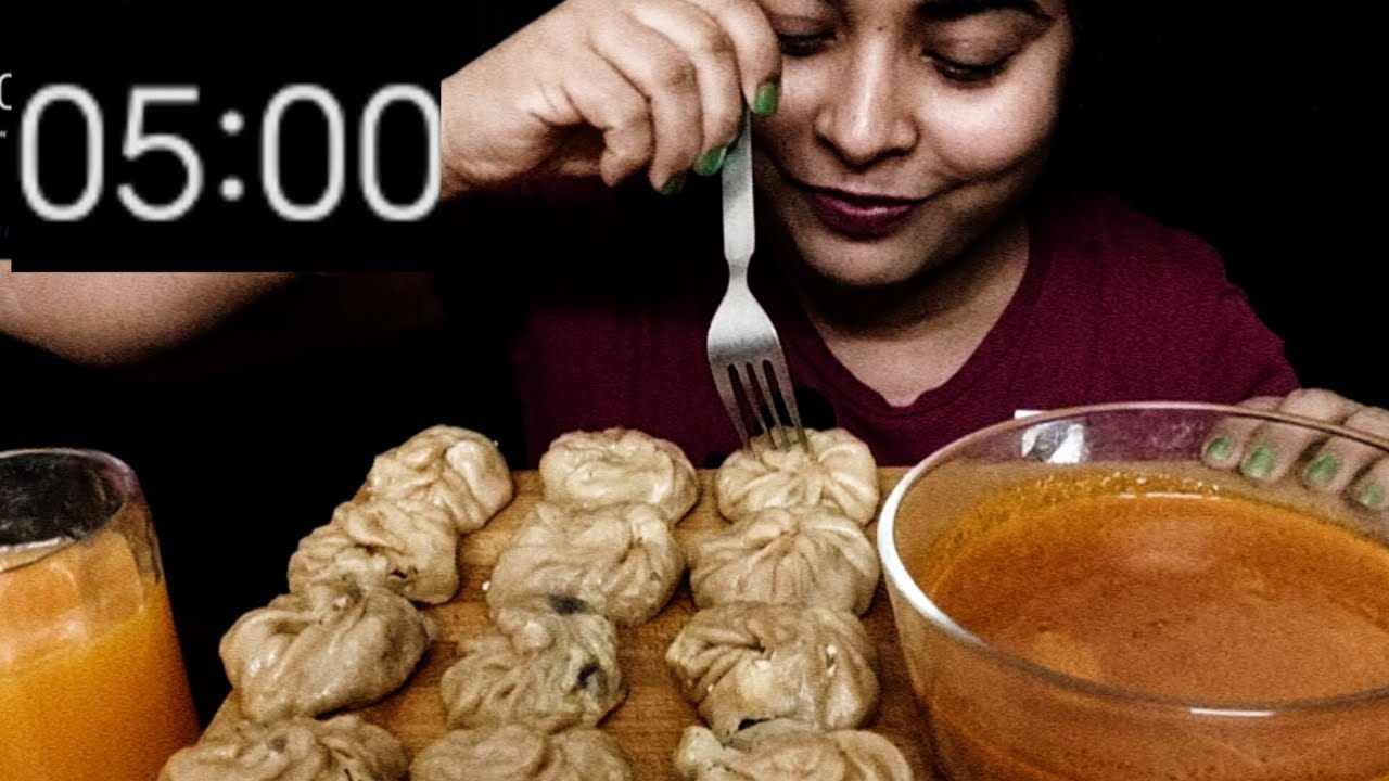 EATING SPICY JHOL MOMO !MOMO EATING CHALLENGE CRAZYEATS! - YouTube