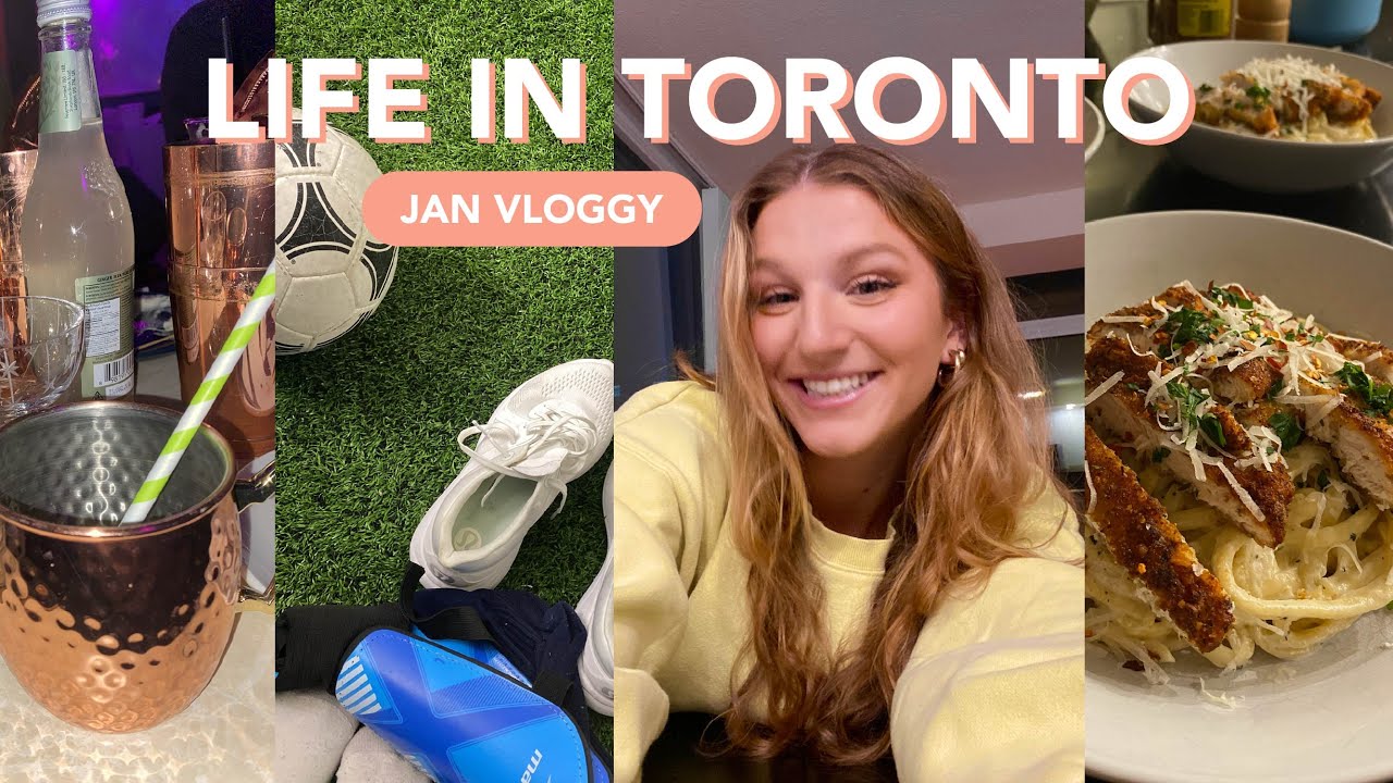 TORONTO VLOG | Girls Night, Work life, Cooking, H&M Home Haul, Sports ...