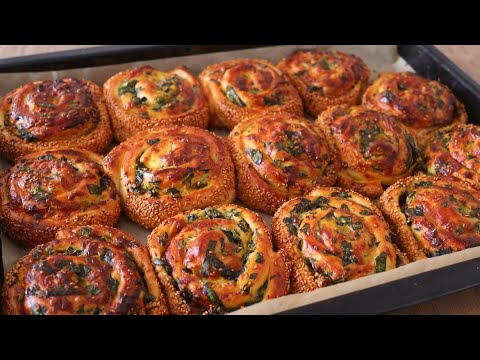 YOK BÖYLE POĞAÇA❗️YİYENLER TARİFİNİ İSTİYOR👏🏻Ispanaklı Kat Kat Yumuşak Poğaça