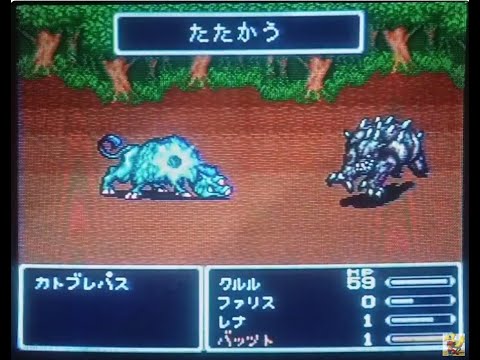 [133][Final Fantasy V][SFC][LLG]:[Galuf's World][Boss 34: Catoblepas ...