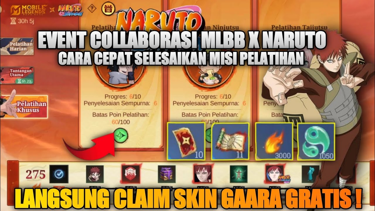 PELATIHAN KHUSUS!! CARA CEPAT SELESAIKAN MISI SKIN VALE GAARA GRATIS ...