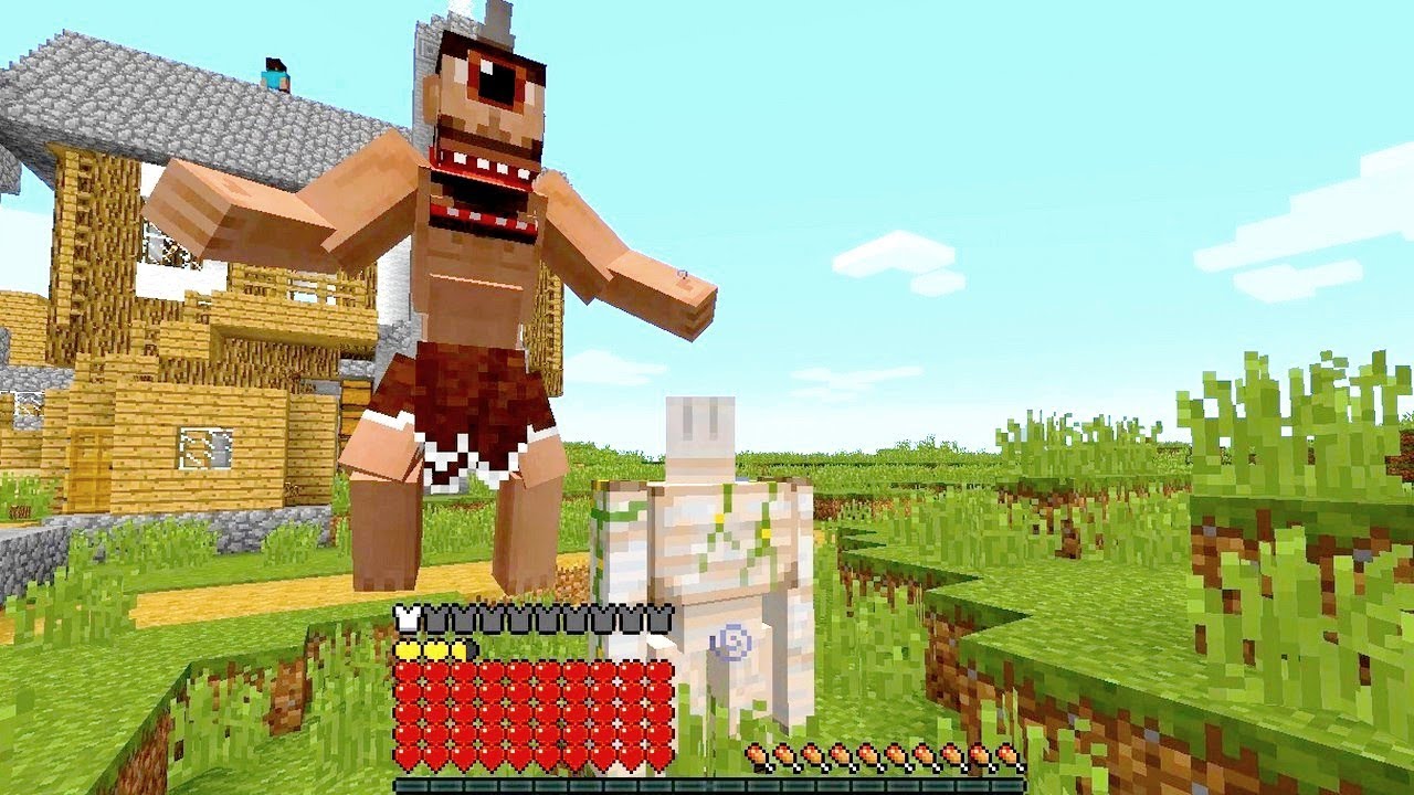 How to play Iron Golem? | Iron Golem vs one-eyed monster | Minecraft ...