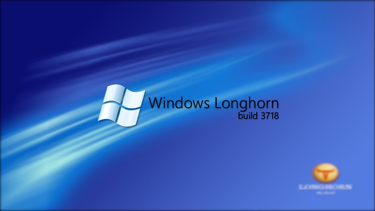 Windows Longhorn build 3718 - YouTube