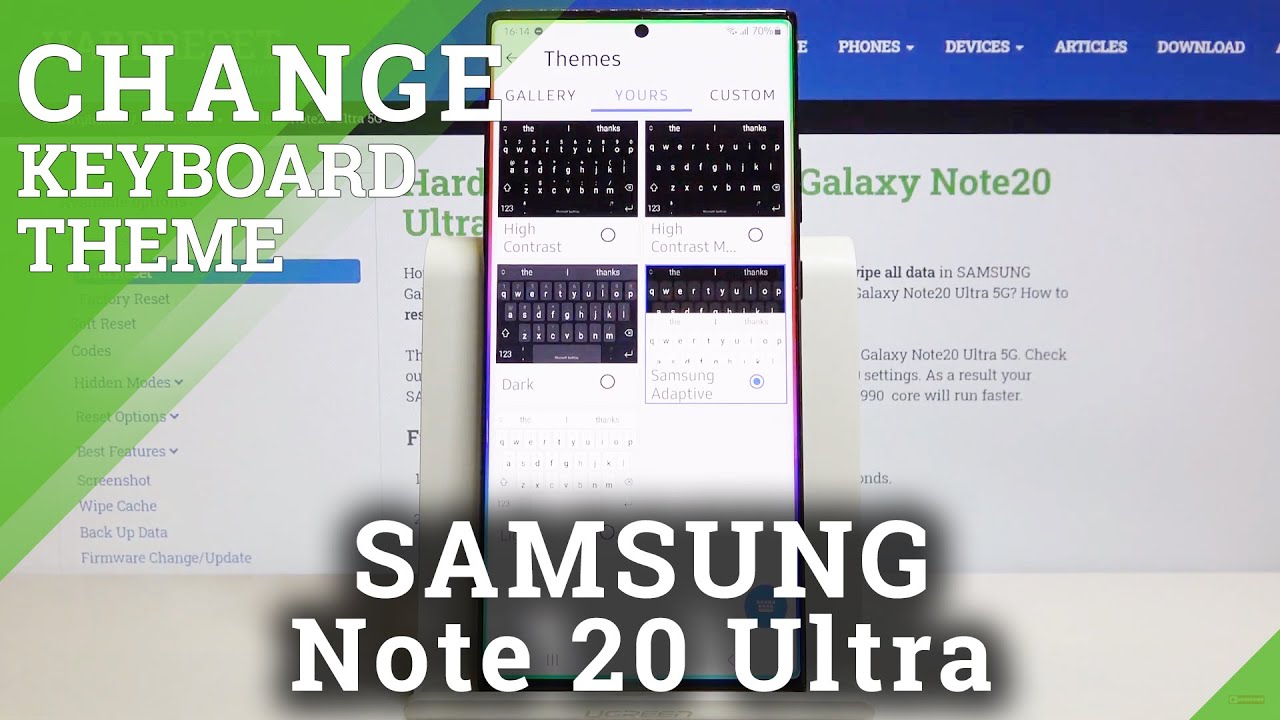 How to Change Keyboard Theme in SAMSUNG Galaxy Note 20 Ultra – Keyboard ...