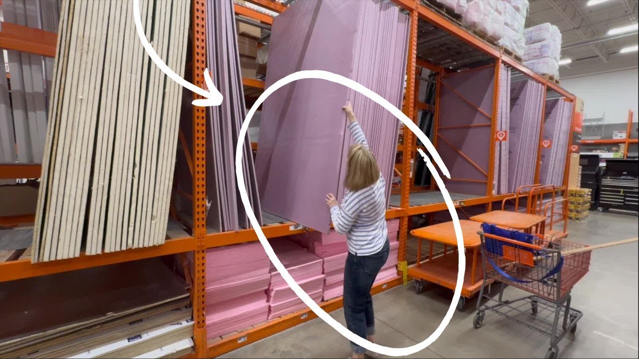 She buys a GIANT foam board at Home Depot for a genius new idea! - YouTube