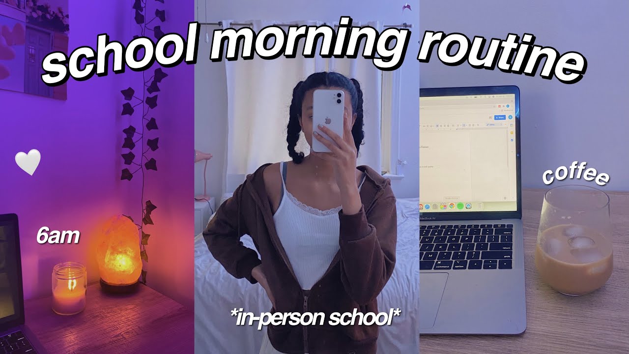 *productive* high school morning routine! in-person school! - YouTube