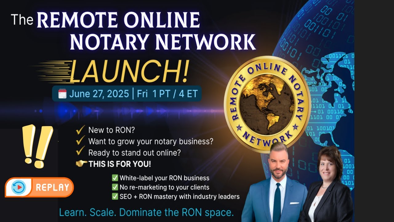 💥🚀 Remote Online Notary Network has Officially Launched with 100's of Notaries | Read ...