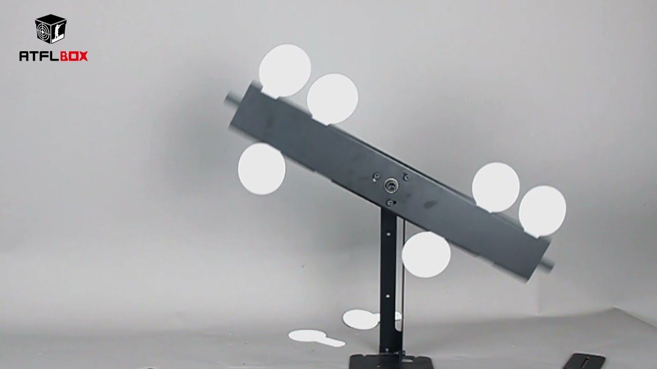 Rotating airsoft shooting target, dynamic shooting - YouTube