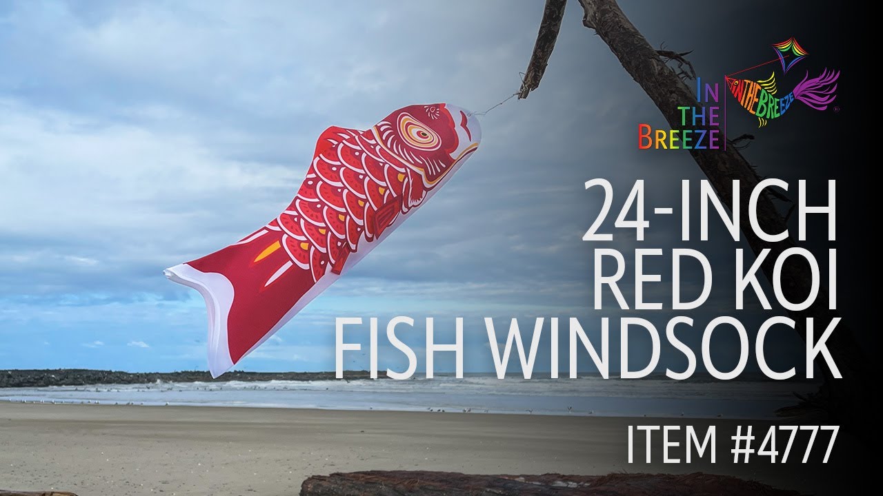 24-Inch Red Koi Fish Windsock | Wholesale Garden Décor | In the Breeze ...