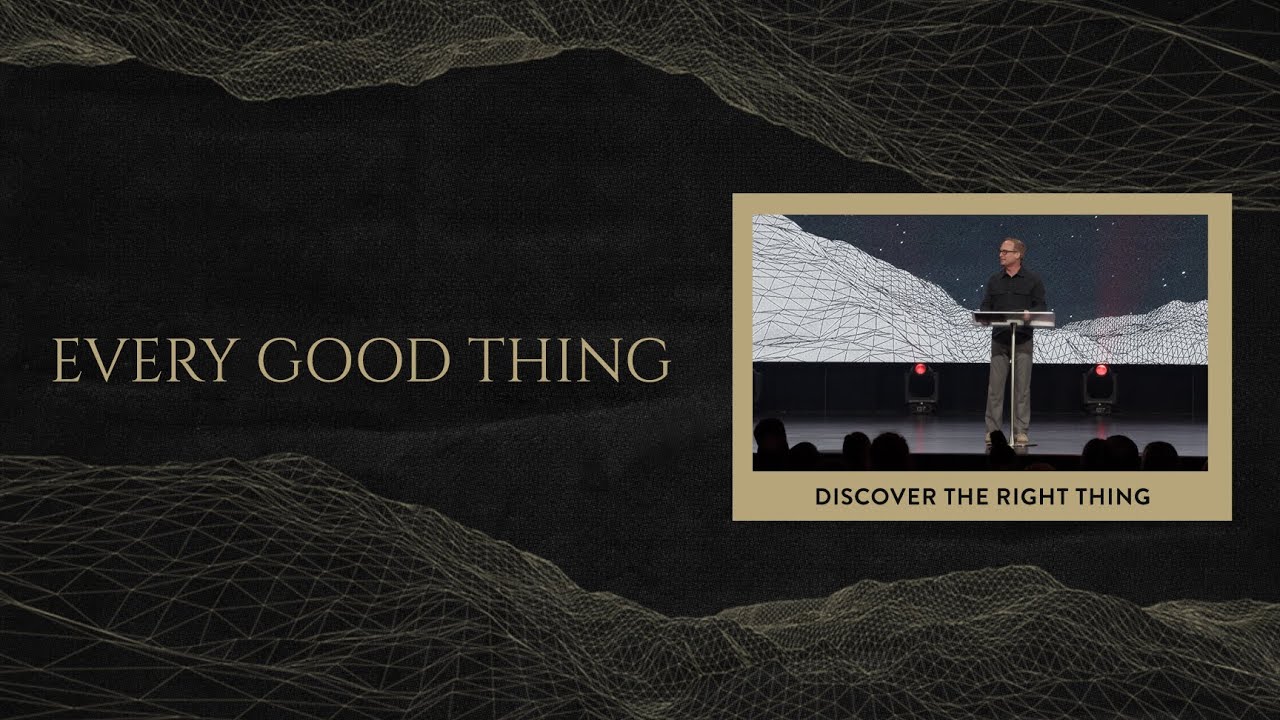 Discover The Right Thing | Lee Domingue | Every Good Thing - YouTube