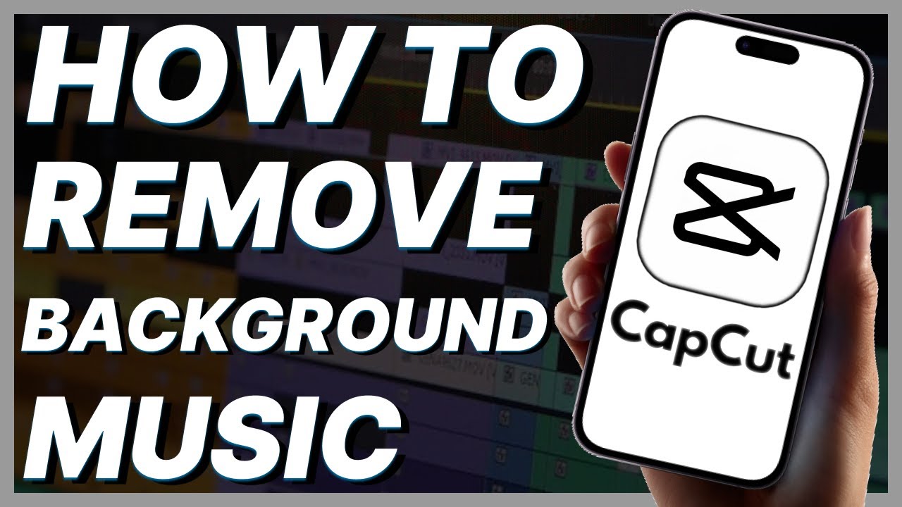 How To Remove Background Music On Capcut - YouTube
