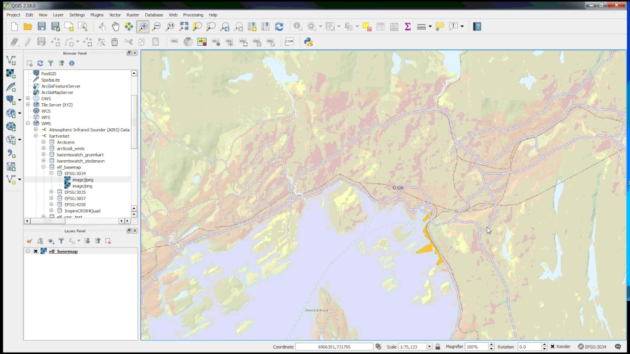 WMTS improvements in QGIS 2.18 - YouTube