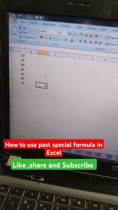 How To Use Paste Special Formula In Excel Newexcelshortcutkeysviralshort Newexcel Video
