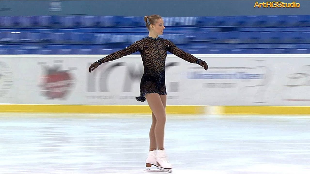 UO2013 POPOVA Natalia (UKR) Senior Ladies Short Program (ПОПОВА Наталья ...