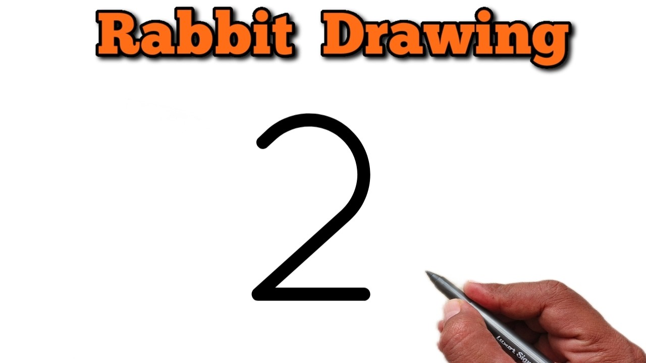 How to Turn Number 2 Into a Cute Rabbit | Easy Drawing Trick ️🐰 - YouTube