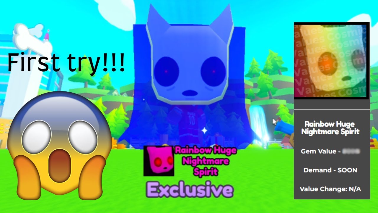 I just unboxed a Rainbow Huge Nightmare Spirit first try!!! - YouTube
