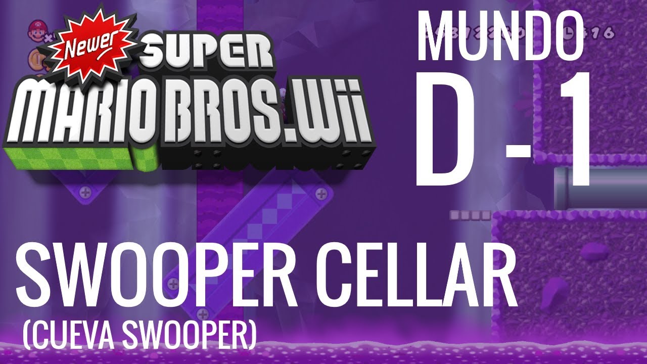 NEWER SUPER MARIO BROS.WII.MUNDO D-1: SWOOPER CELLAR(CUEVA SWOOPER ...