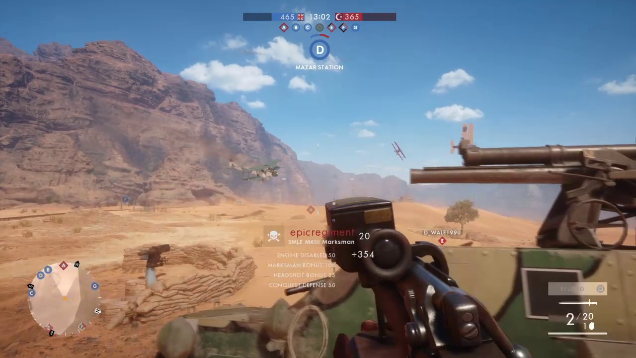 Battlefield 1 epic pilot headshot - YouTube