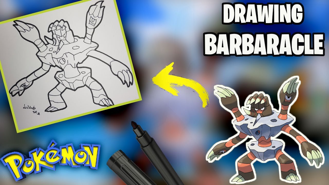 How To Draw Barbaracle From Pokemon Gen 6 Speed Drawing - YouTube