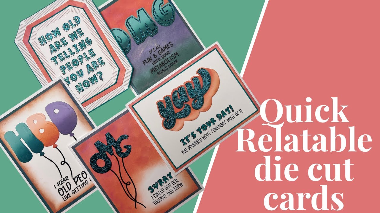 Quick Relatable die cut cards | Aged to Perfection collection - YouTube