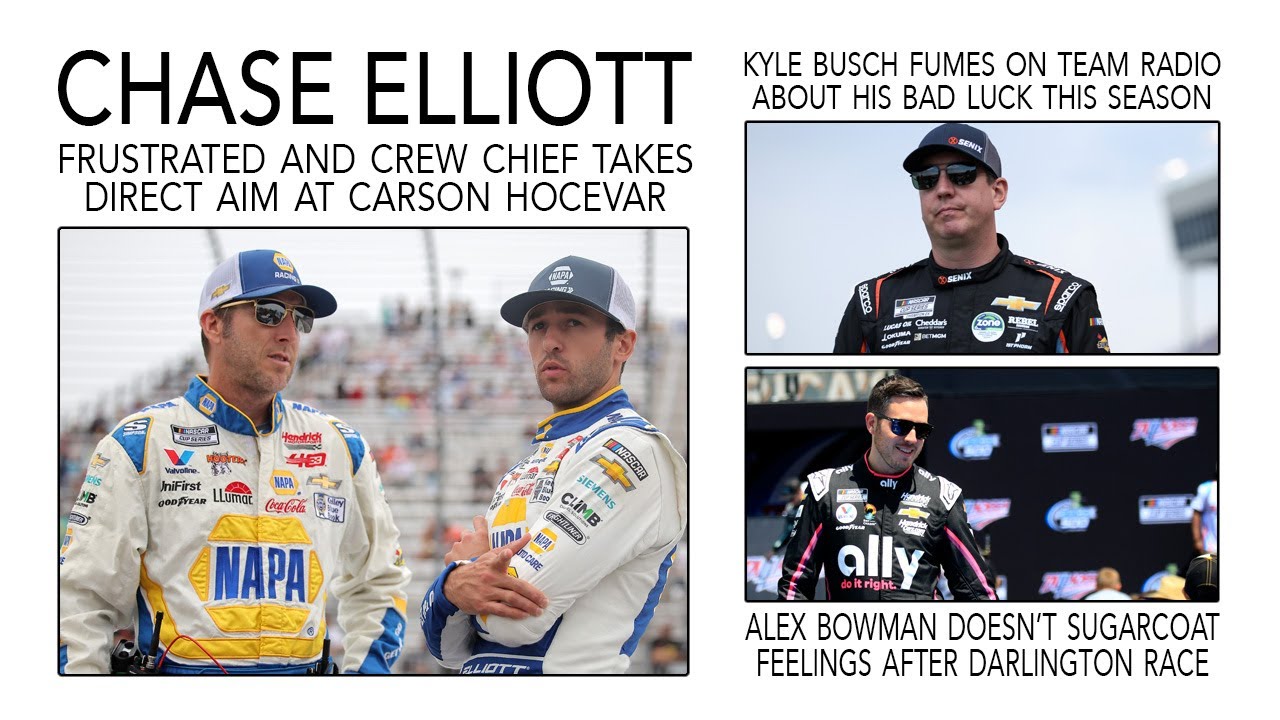 Chase Elliott Frustrated & Crew Chief's Choice Words for Carson Hocevar ...