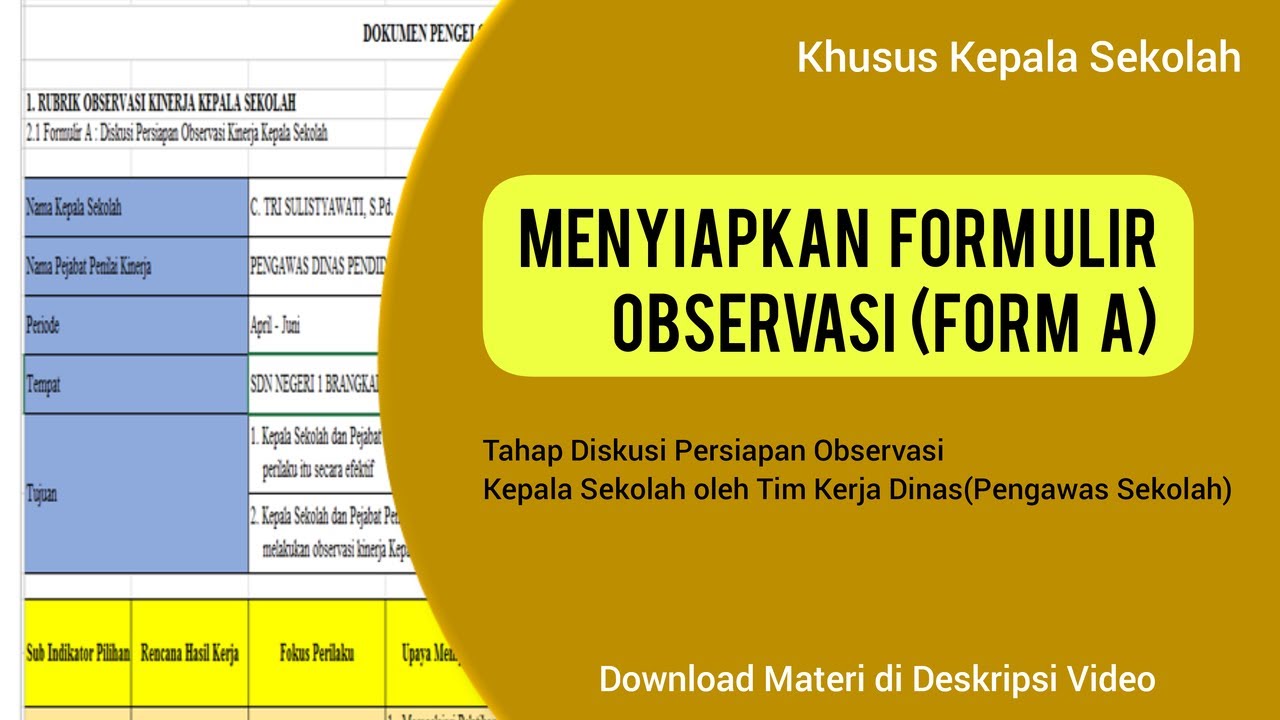 CARA MENYIAPKAN FORMULIR PERSIAPAN OBSERVASI ( FORMULIR A ) KHUSUS ...