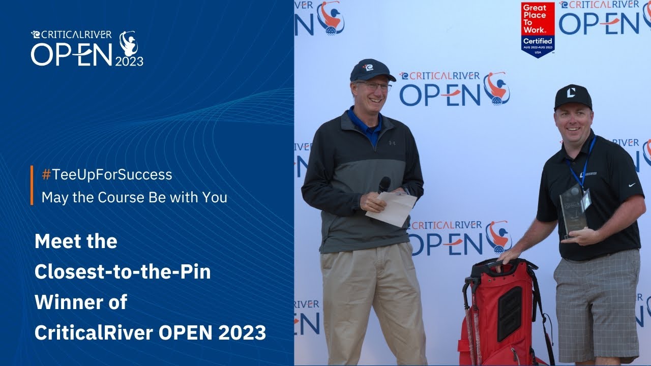 Tony Sorenson announcing Closest to the pin winner - CriticalRiver Open ...